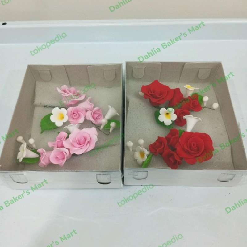 Jual Gum Paste Sprinkle Bunga Mawar Rangkai 4 - Merah Di Seller Dahlia ...