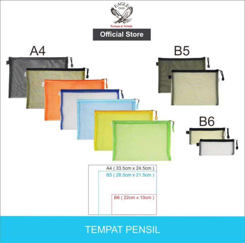 Jual Eagle Zipper Pocket / Tempat Pensil / Pencil Case / Map Kain ...