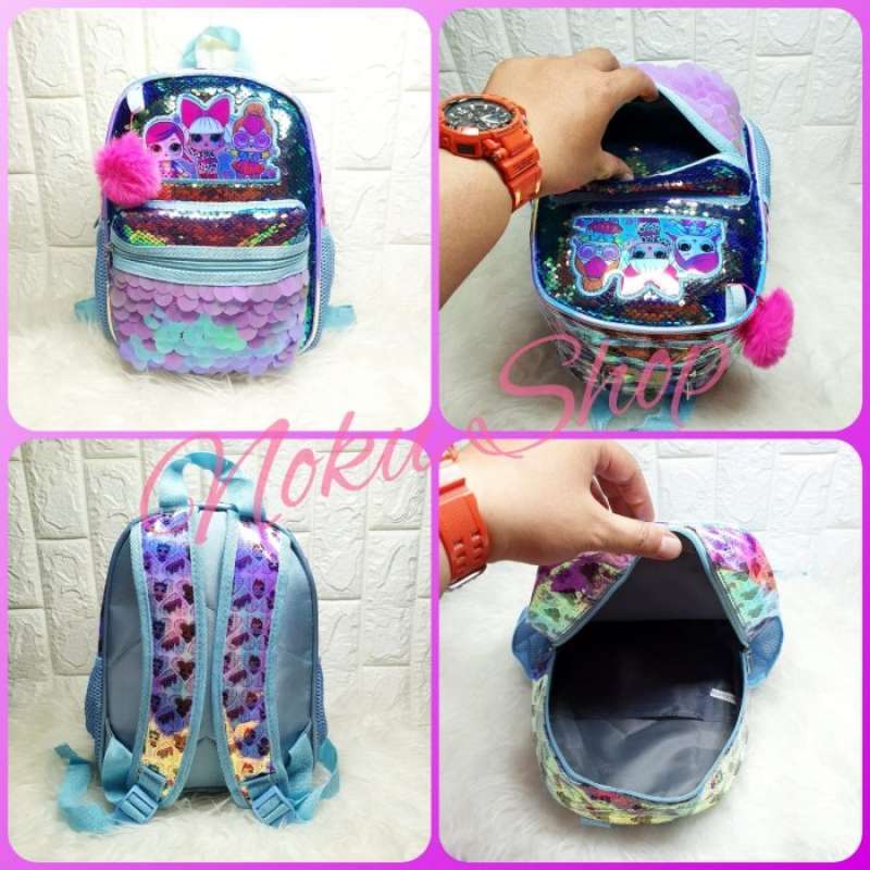 Jual Tas Ransel Anak TK / PAUD Sequin Hologram LOL Surprise Ukuran ...