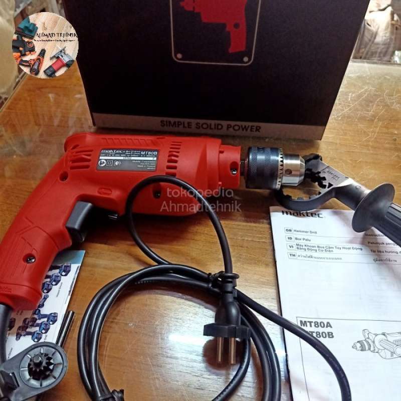 Promo mesin bor maktec 13 mm mt 80 b bor impact drill beton Diskon 23% ...