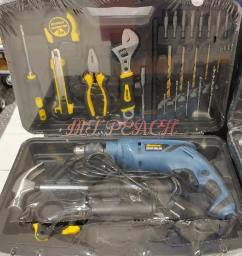 Promo KRISBOW SET BOR LISTRIK / IMPACT DRILL SET 26 TOOLS Diskon 23% di ...