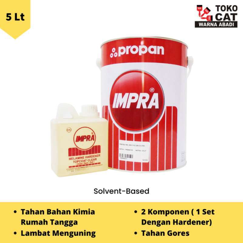 Promo Propan Impra Melamine Clear Ml-131 5 Liter + Hardener Diskon 23% ...