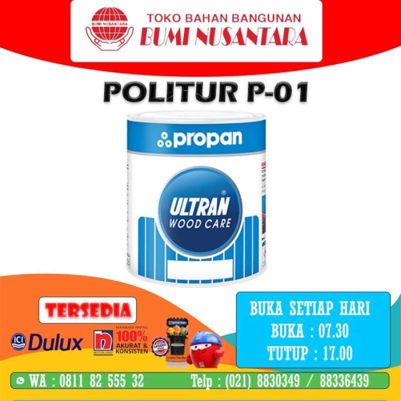 Promo Ultran Yunior P-01 Warna & Clear Politur Kayu Propan P01 Diskon ...