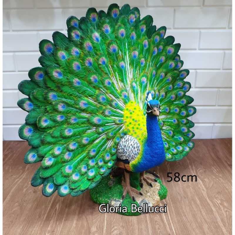 Promo New Patung Pajangan Burung Merak Peacock Mekar Jumbo Diskon 3% di ...