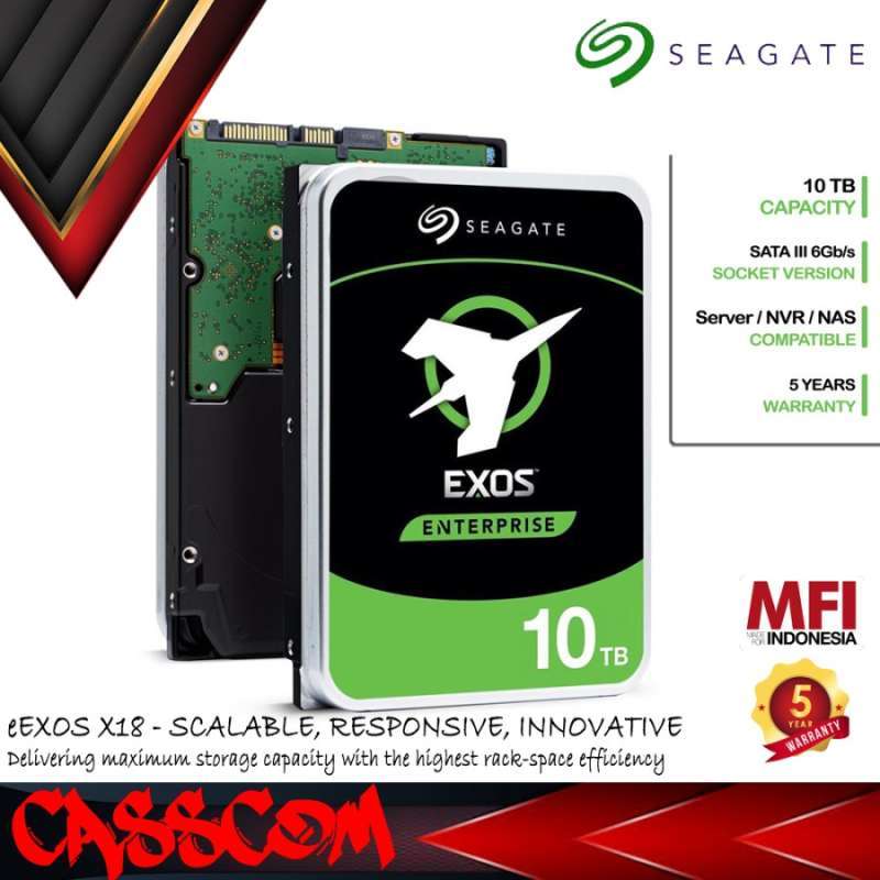 Jual HDD Seagate EXOS X18 10TB Hardisk Enterprise 10 TB SATA 7200RPM di ...
