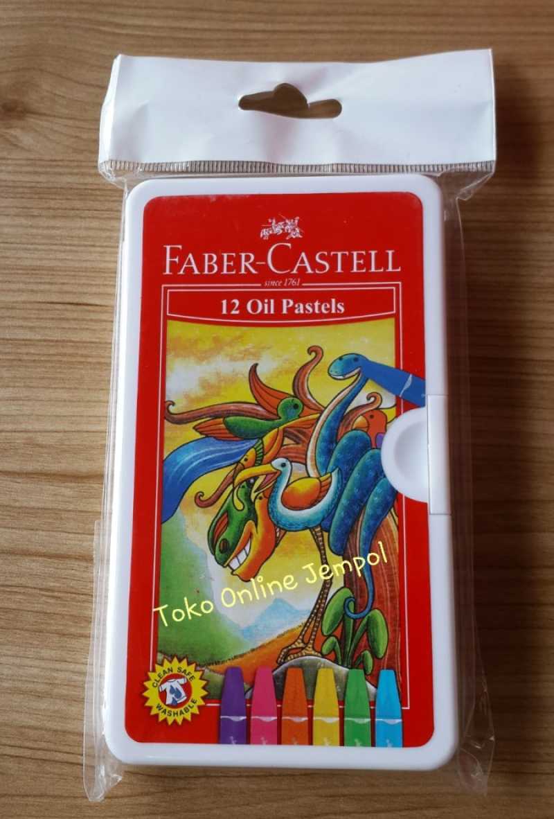 Jual isi 12 warna crayon Faber Castell Original oil krayon ultah gambar ...