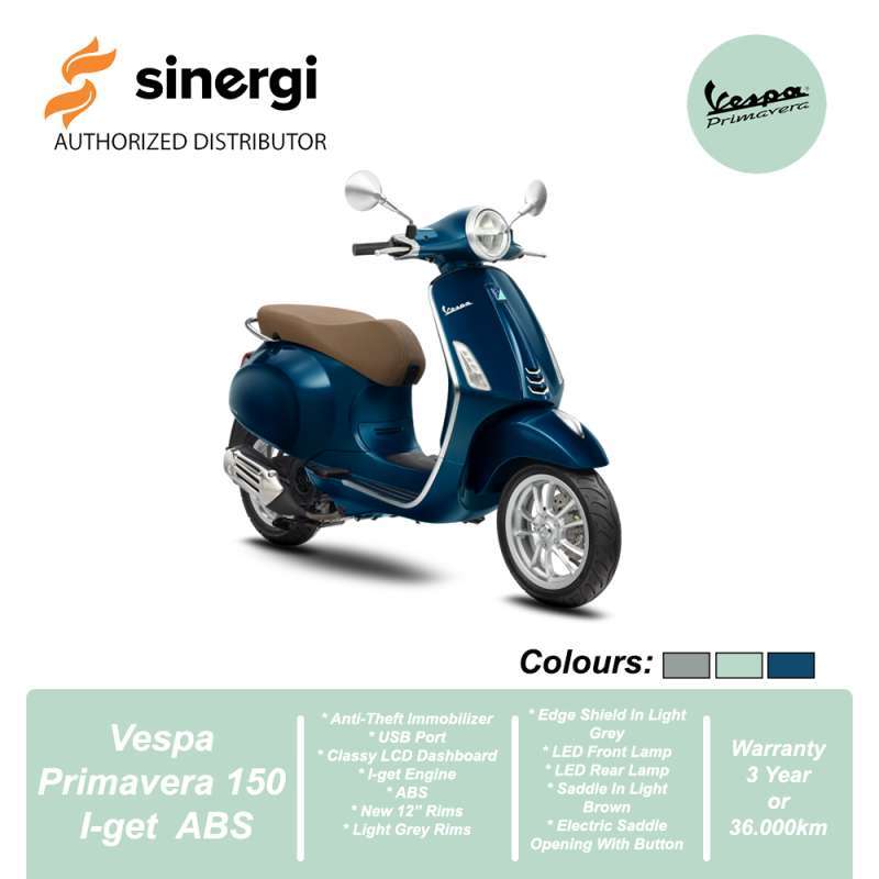 Jual Vespa Primavera 150 Iget ABS [On The Road] Sepeda Motor Vin 2024 ...