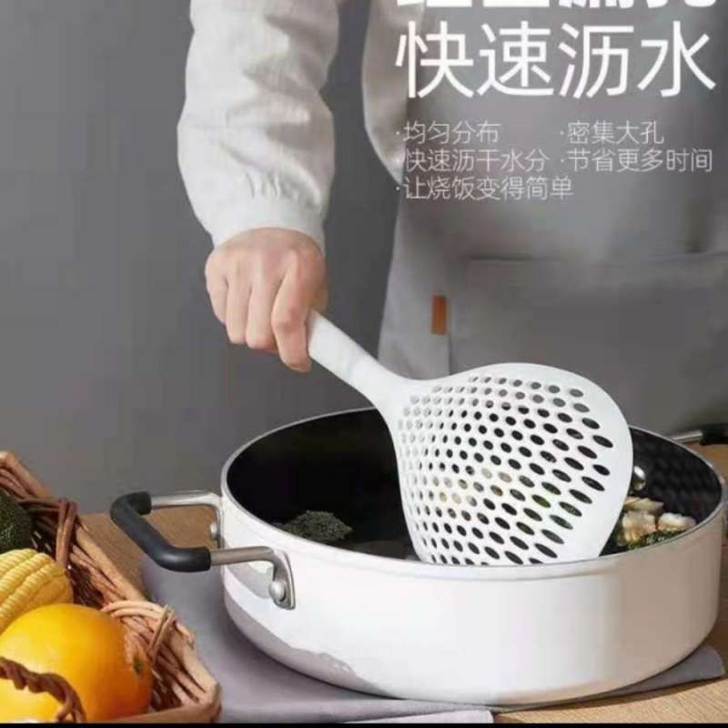 Jual Sendok Besar Saringan Makanan Tirisan Mie / Spatula Penyaring di ...