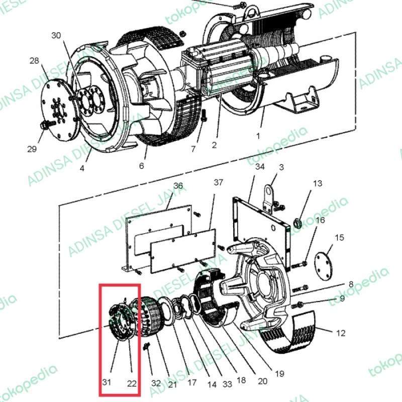 Promo Dioda As 241-4619 Include Varistor Exiter 241-4620 Untuk Cat ...