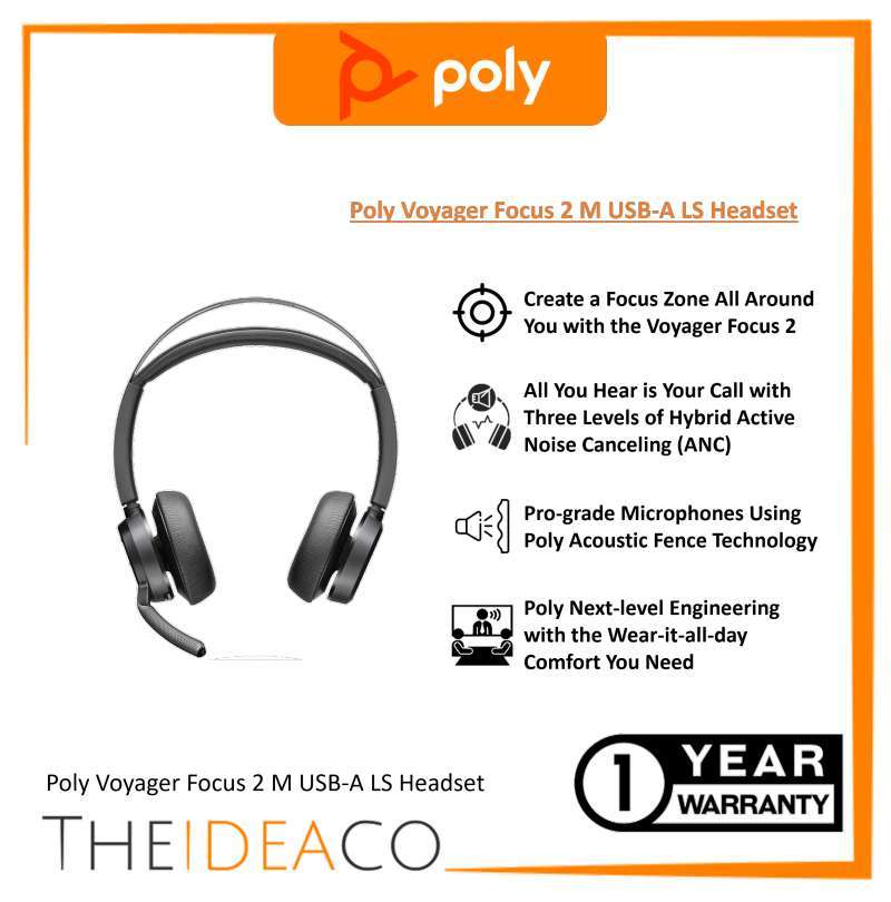 Jual Poly Voyager Focus 2 M USB-A LS Headset (213727-02) di Seller ...