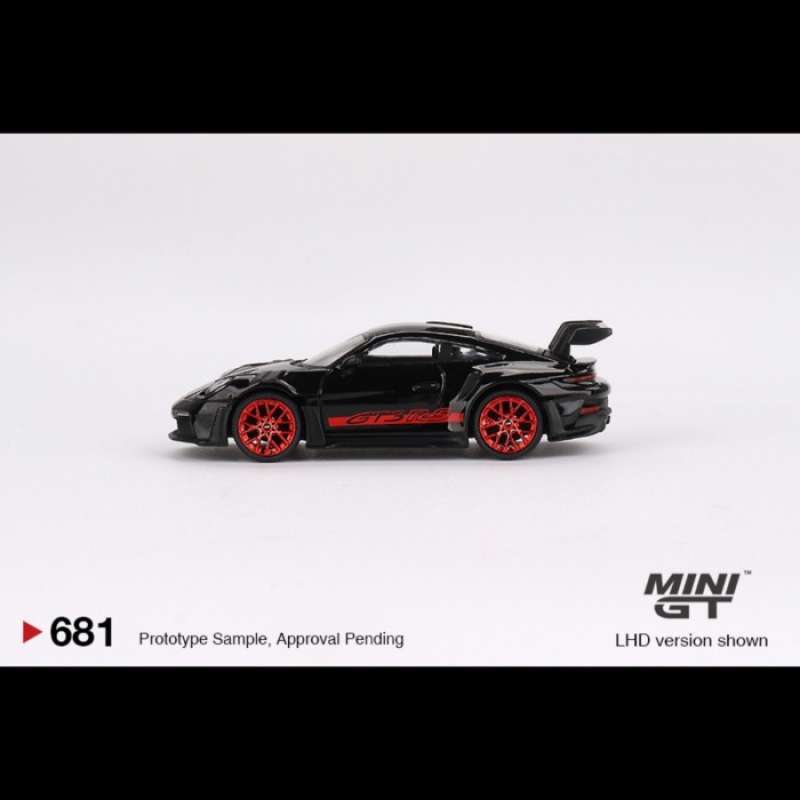 Promo MINIGT MINI GT 681 PORSCHE 911 992 GT3 RS BLACK WITH PYRO RED ...