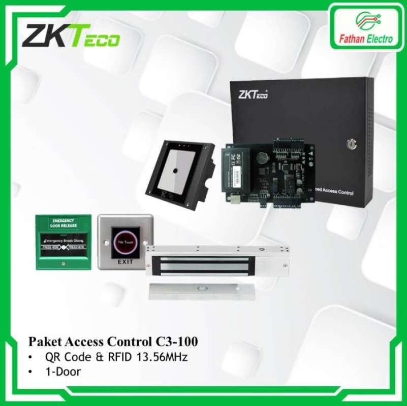 Promo PAKET ACCESS CONTROL ZKTECO C3-100 WITH QR CODE READER - Diskon 50% di Seller ...