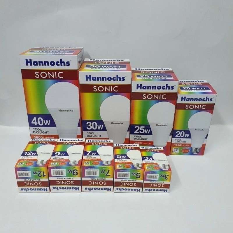 Jual Hannoch Lampu LED Hannochs Bohlam Led Hanoch Sonic Watt Bergaransi Di Seller Kawi Abadi