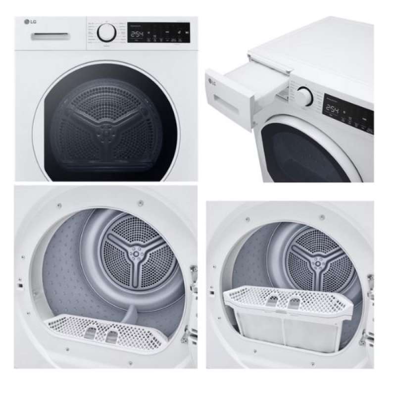 Jual LG RD08NHP5W Dryer / Mesin Pengering Front Loading Heat Pump 8Kg ...