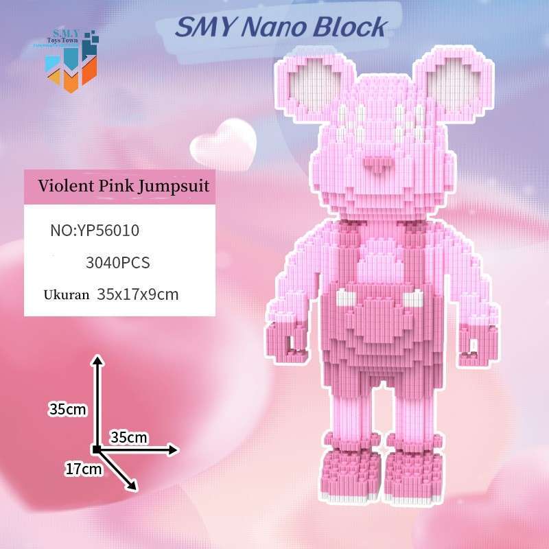 Promo SMY Nano Block Violent Pink Jumpsuit Bricks Education Nano Block ...