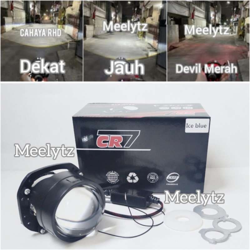 Promo Premium Projector Biled CR7 2.5inch RHD jauh dekat plus devil eye ...