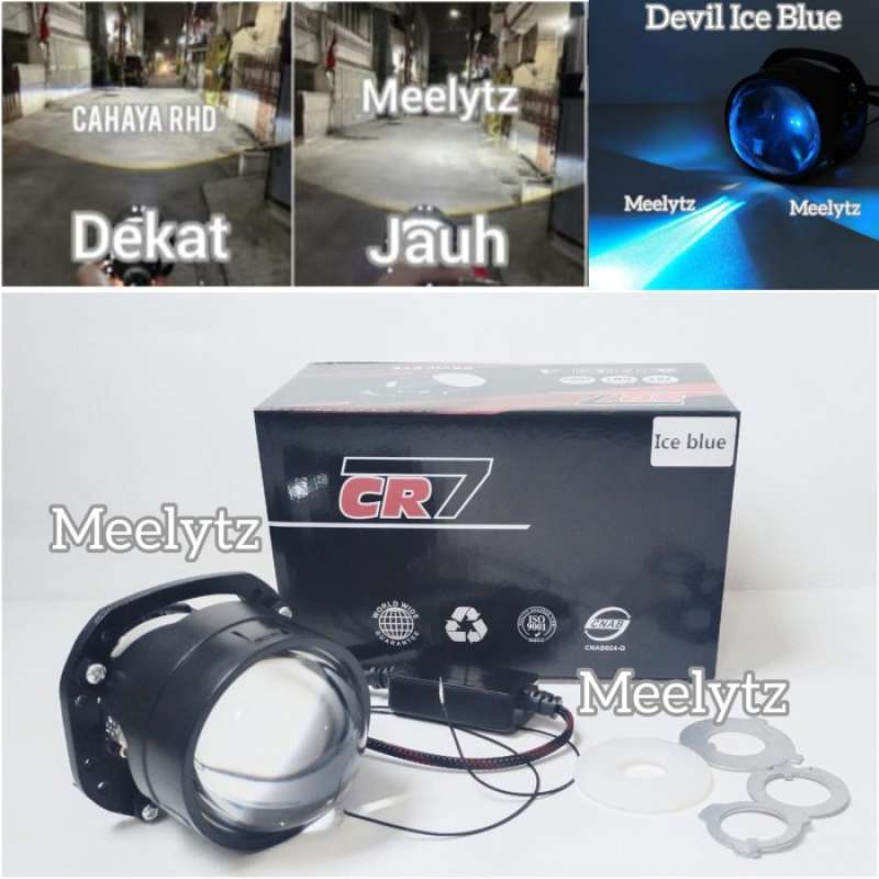 Promo Premium Projector Biled CR7 2.5inch RHD jauh dekat plus devil eye ...