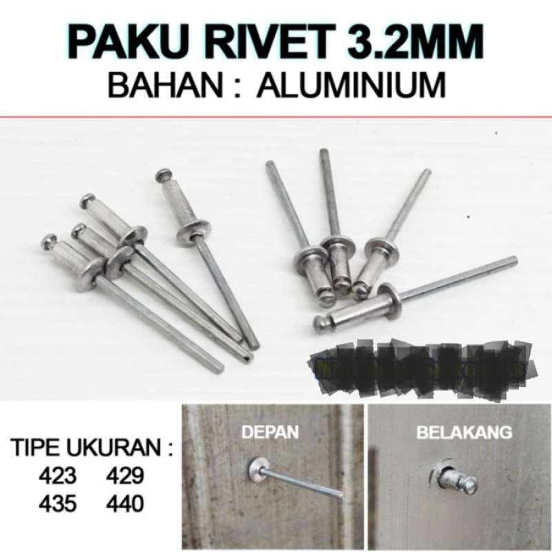 Jual Paku Rivet SIP Blind Rivets SP 320 440 450 540 550 640 665 675 ...