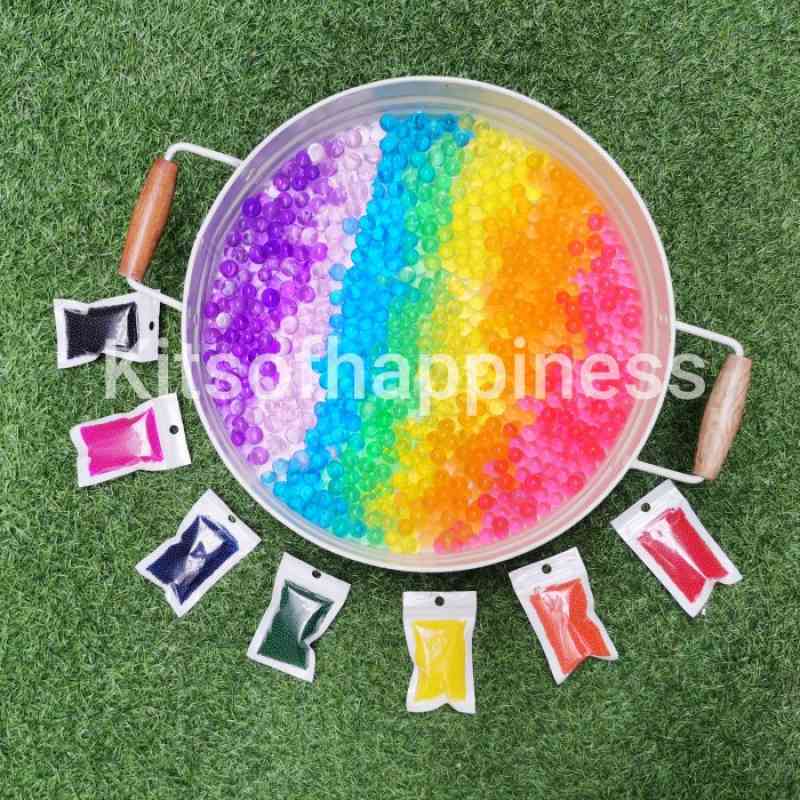Promo 25 gram waterbeads rainbow sensory play Diskon 9% di Seller ...