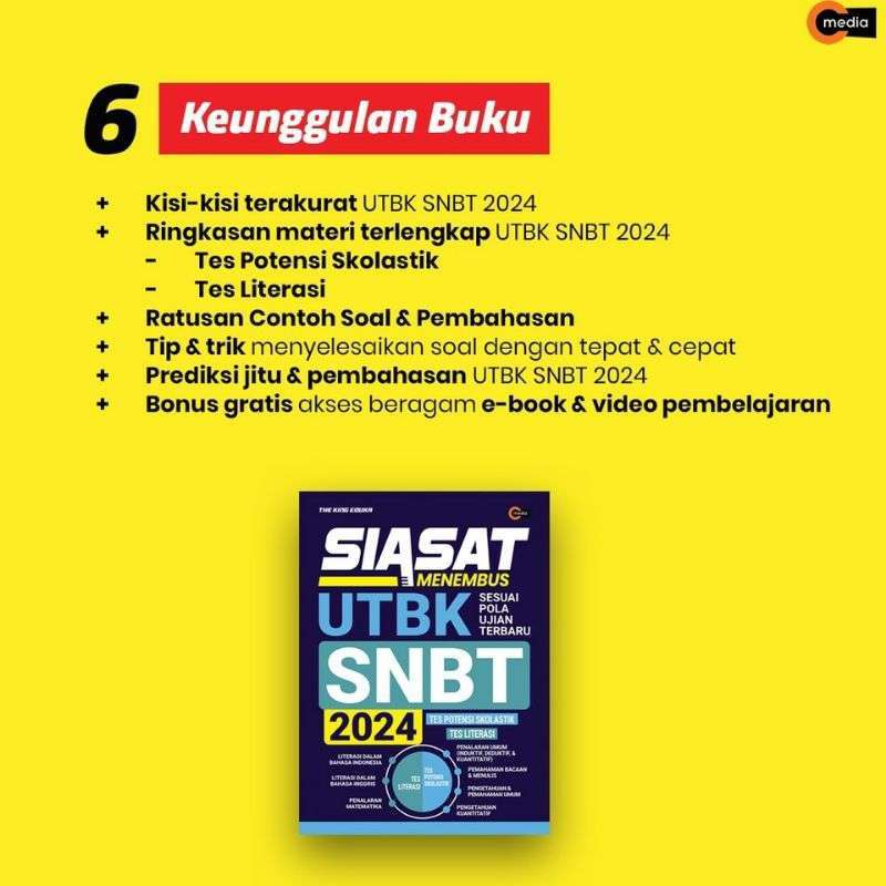 Jual Buku Siasat Menembus Utbk Snbt 2024 Di Seller Cerdas Media Books - Dwikora, Kota Pematang ...