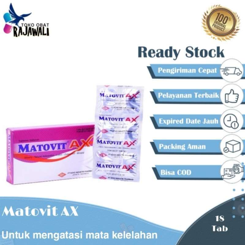 Promo matovit ax vitamin mata perbox ( 3 strip x 6 tab ) Diskon 33% di ...