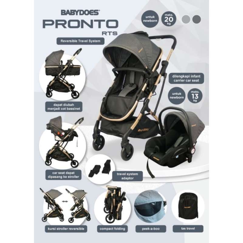 Promo Babydoes Pronto Rts Travel System/ Stroller Bayi Plus Baby Carier ...