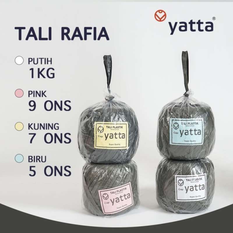 Promo Tali Rafia Yatta Hitam 1 Kg (Ball @ 15 Roll) Diskon 23% di Seller ...