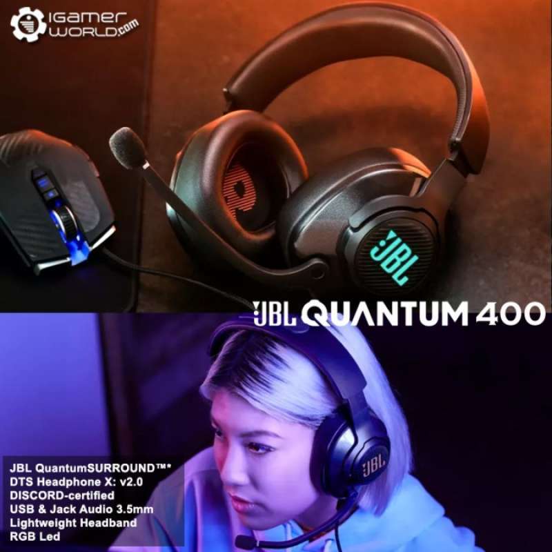 Promo JBL Quantum 400 / Q400 Over-Ear USB Gaming Headset Diskon 9% di Seller SAFKA STORE ...