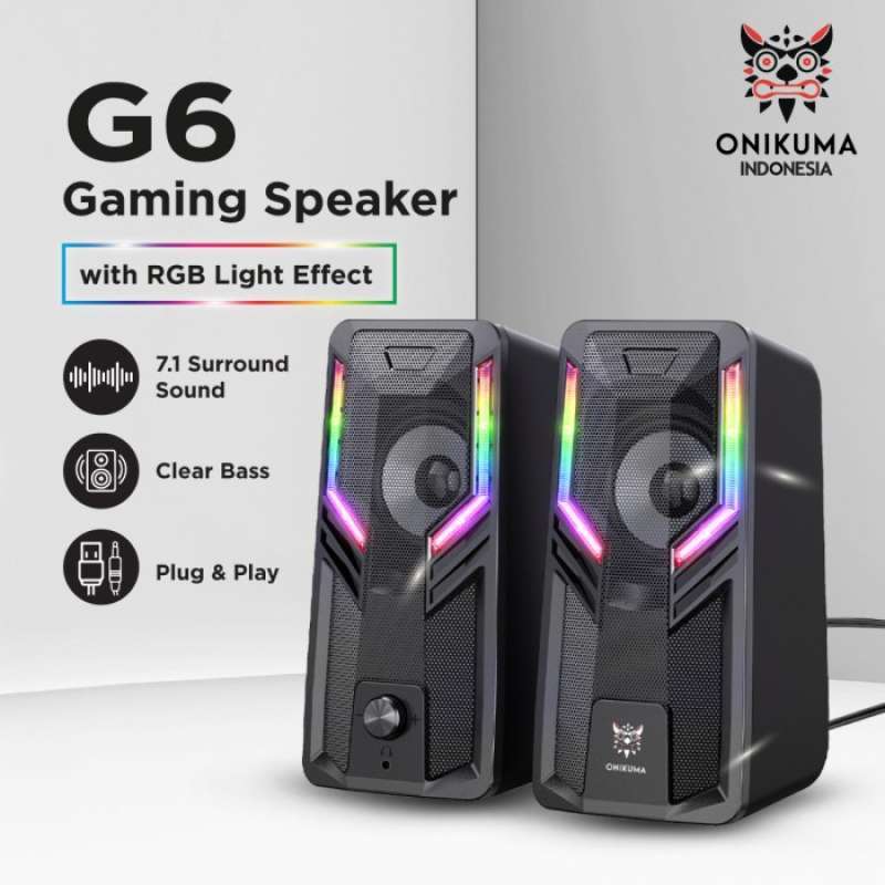 Promo Speaker Gaming Onikuma G6 Rgb Diskon 9% Di Seller Safka Store - Mekarsari, Kab. Tangerang ...