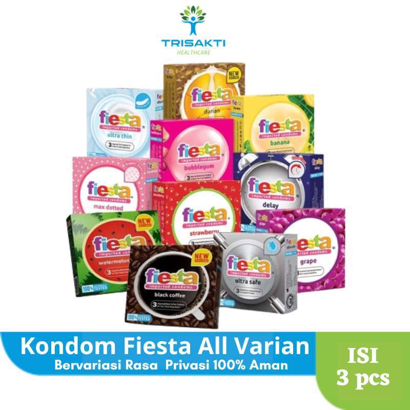 Jual Kondom Fiesta isi 3 Sachet Berbagai Rasa (Max Dotted - Delay ...
