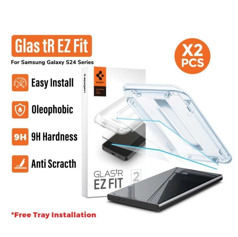 Promo Tempered Glass Samsung Galaxy S24 Ultra Plus Spigen Glas tR EZ ...