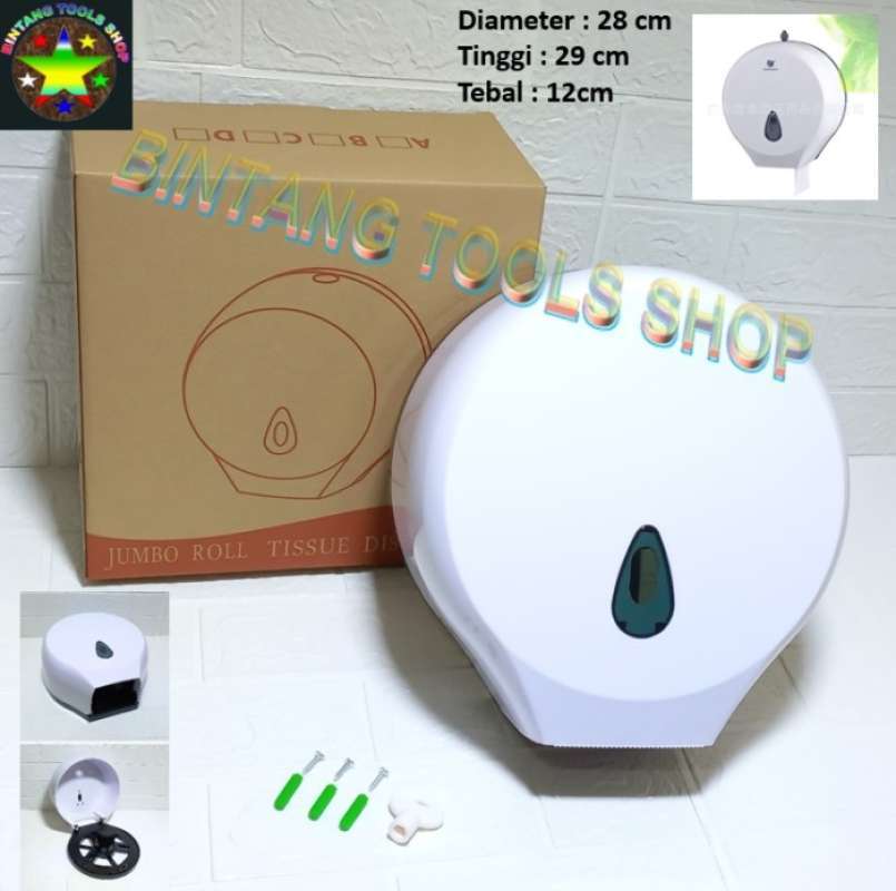 Promo Tempat Tissue Jumbo Roll JRT Dispenser Tisu Bulat Besar Tisue ...