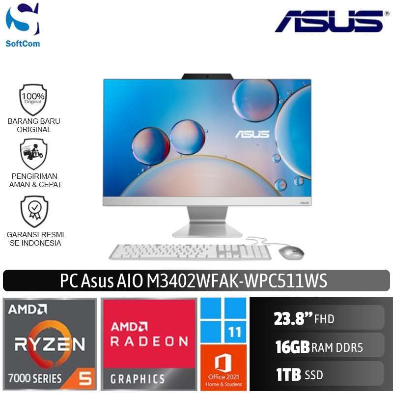 Promo Pc Asus Aio M3402wfak Wpc511ws Pc Desktop [r5 7520u/16gb/1tb Ssd ...