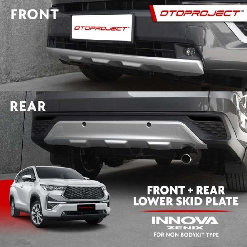 Promo Front + Rear Skid Plate Lower Bumper Innova Zenix 2024 2023 ...
