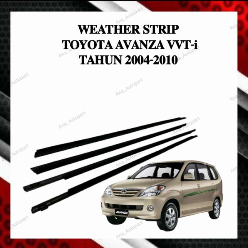 Promo KARET PELIPIT KACA PINTU LUAR TOYOTA AVANZA VVT-I 2004-2010 HITAM ...