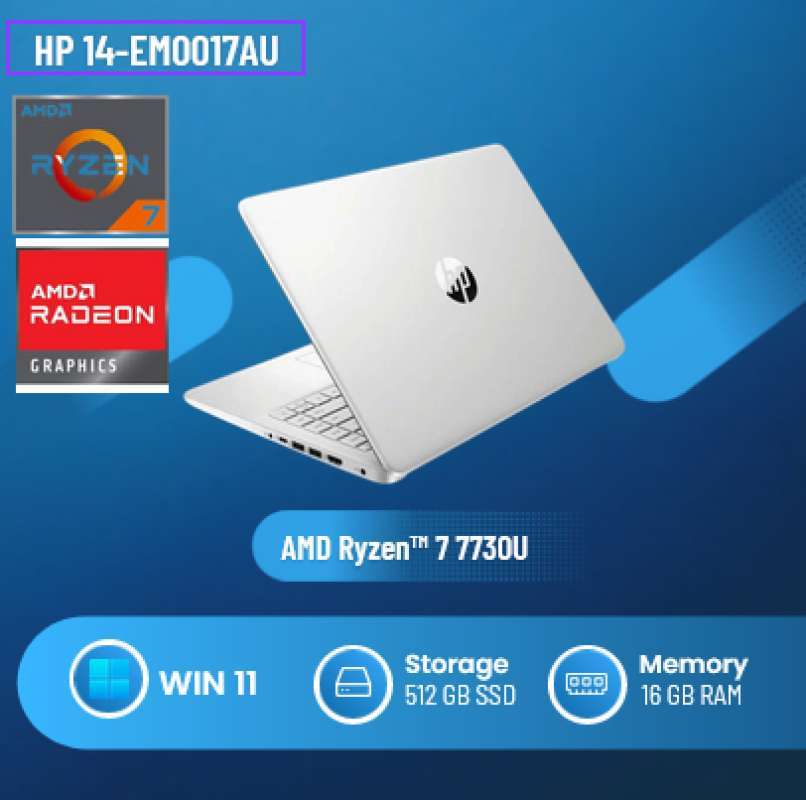 Jual Laptop Hp 14s Em0017au Ryzen 7-7730u 16gb 512 Ssd W11 14 Fhd ...