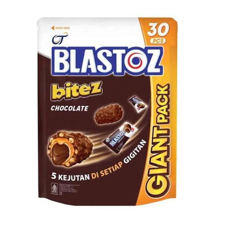 Promo Blastoz Chocolate Bitez Giant Pack 30's X 8 Gr Diskon 41% Di ...