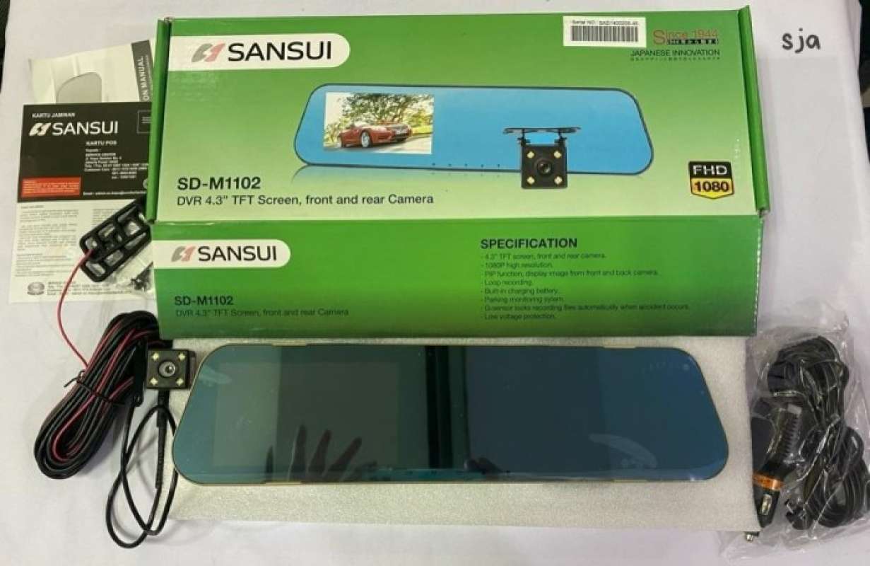Promo New Sansui Sd-M1102 Dvr Kaca Spion Tengah Rear Camera Recorder ...