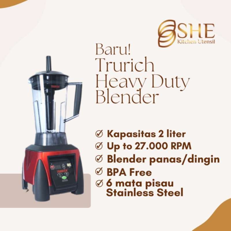 Promo Blender Heavy Duty Trurich Commercial Blender hot cold Blender ...