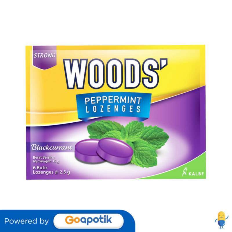 Jual Woods Tablet Hisap Peppermint Rasa Blackcurrant Sachet 6 Pcs Di ...