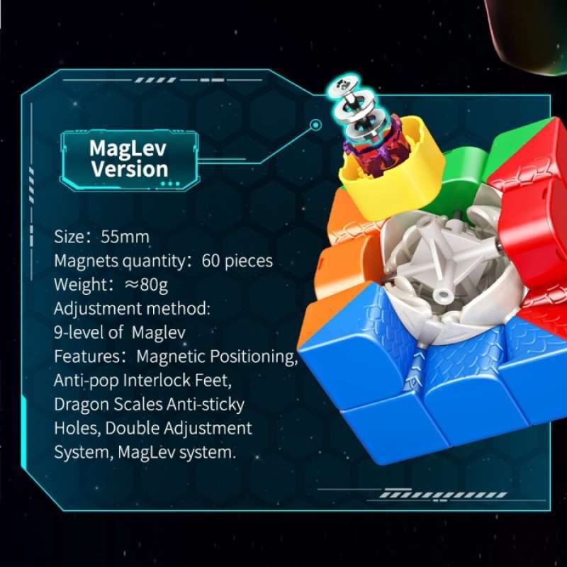 Promo Rubik Moyu HuaMeng YS3M 2022 3x3 Magnetic / Maglev / Ball Core ...