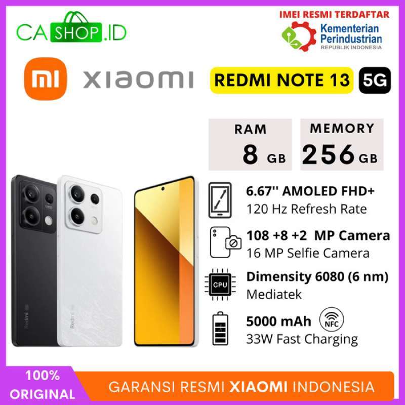 Jual Xiaomi Redmi Note 13 5g Nfc 16gb 256gb 8 8 256 New Ori Garansi Resmi Di Seller Cashop Id