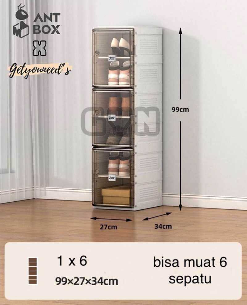 Promo ANTBOX Rak Lemari Sepatu Shoes Cabinet - Multicolor ANTBOX 1 X 6 Diskon 26% di Seller ...