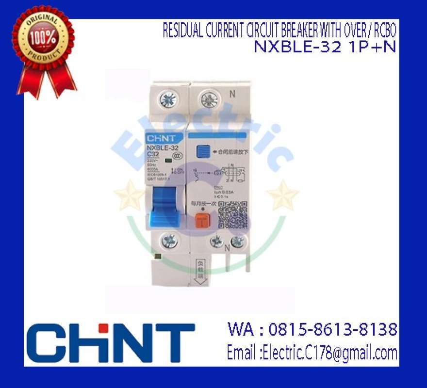Promo RCBO / NXBLE-32 1P +N 2Pole 32A / NXBLE32 / 2X32A / 2X32 / CHINT Diskon 23% di Seller ...