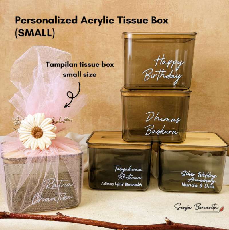 Promo Custom Acrylic Tissue Box/custom Nama Di Box/tempat Tisu Custom ...