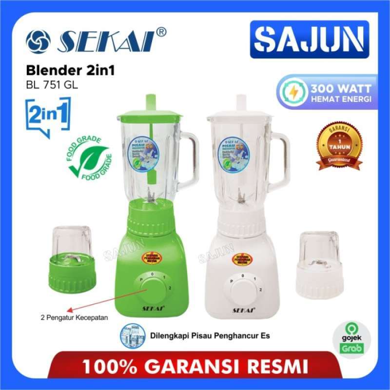 Promo Sekai Blender Kaca 2In1 Bl751Gl Pelumat 1 Liter Bl 751 Gl Baru Diskon 30% di Seller ...