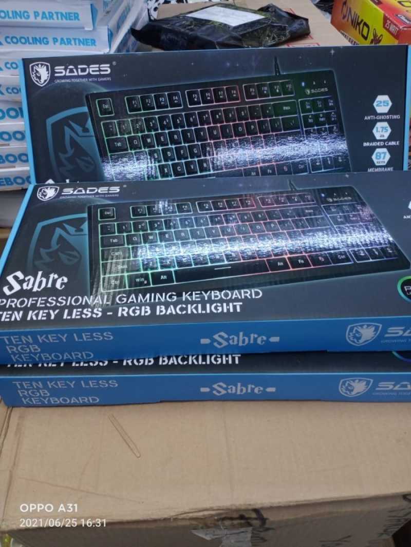 Promo Sades Sabre TKL RGB gaming keyboard Diskon 9% di Seller SAFKA ...