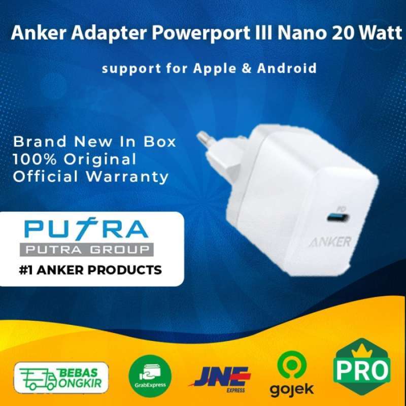 Promo (ORIGINAL) Anker 20W 20 W Fast Charging USB C Power Adapter ...