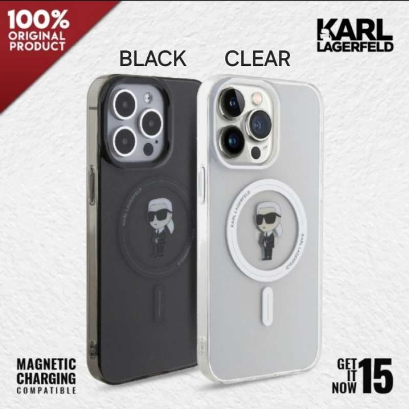 Jual Casing Ip 15 Pro Max - Karl Lagerfeld Magsafe IML Ikonik Original ...
