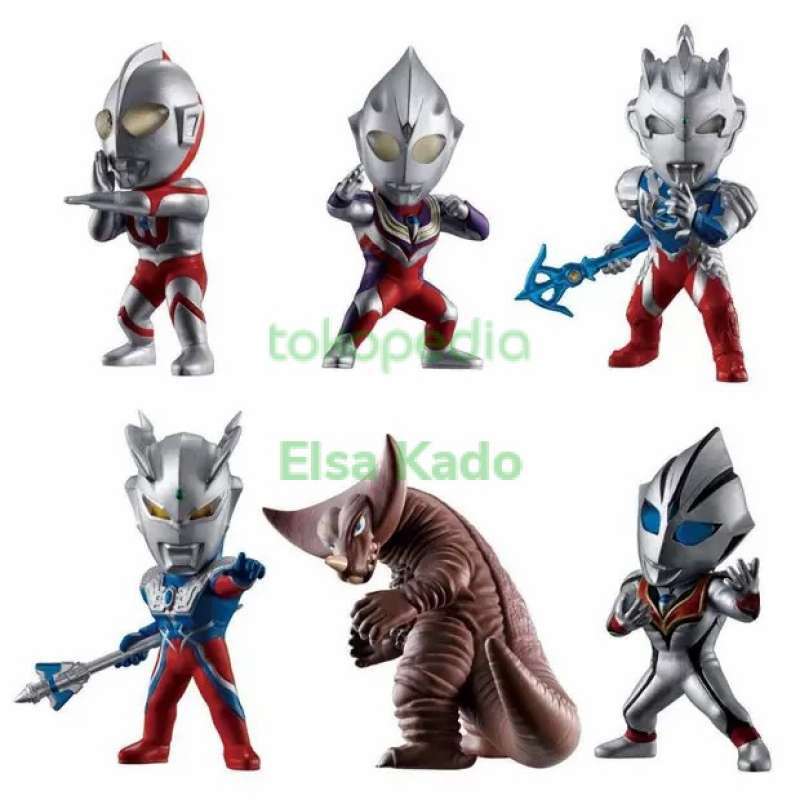 Promo Figure Ultraman Set 6 Chibi Converge Motion With Gomora Topper ...